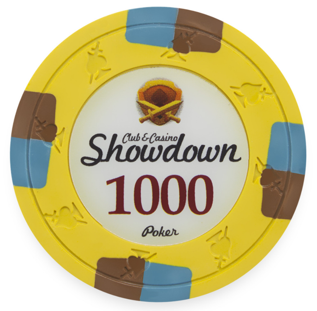 Yellow Showdown Poker Chips - $1000 – chipcave